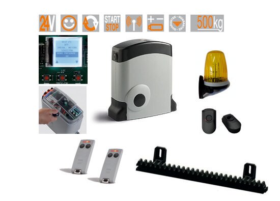 SET SL524CB - Súprava pohonu pre posuvné brány do 500kg so záložným zdrojom | Epohony.sk